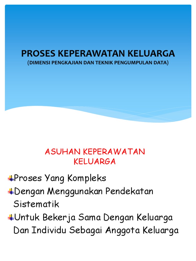 Askep Keluarga (Proses, Dimensi Pengkajian, Dan Tekhnik Pengumpulan ...