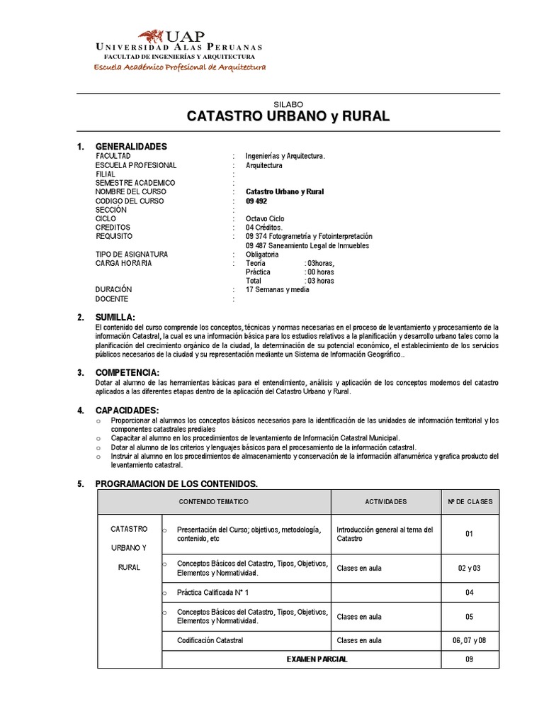 Catastro Urbano y Rural | PDF | Prueba (evaluación) | Sistema de ...