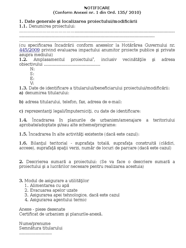 Model NOTIFICARE Acord | PDF