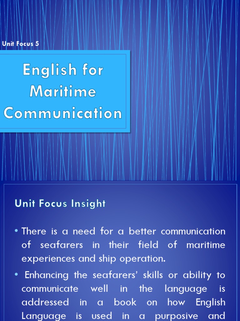 English For Maritime Communication | PDF