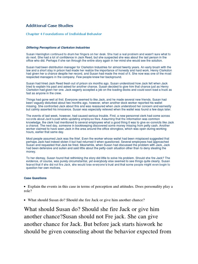 Case Studies | PDF | Attitude (Psychology)