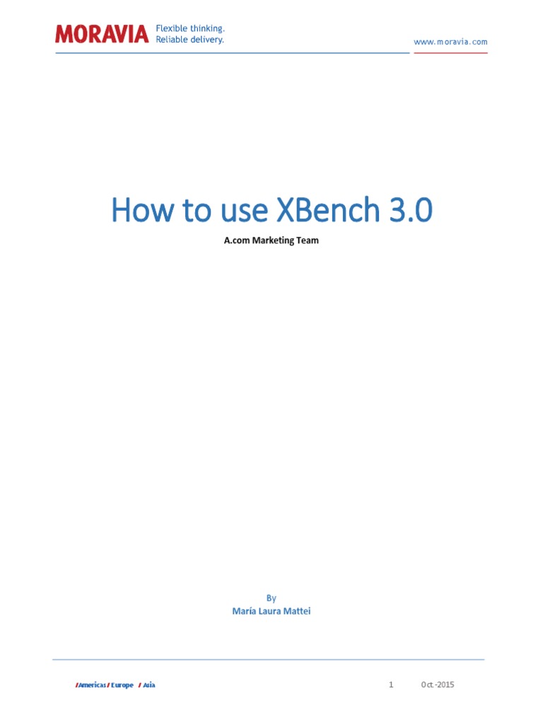 How To Use XBench - Updated | PDF | Microsoft Excel | Software