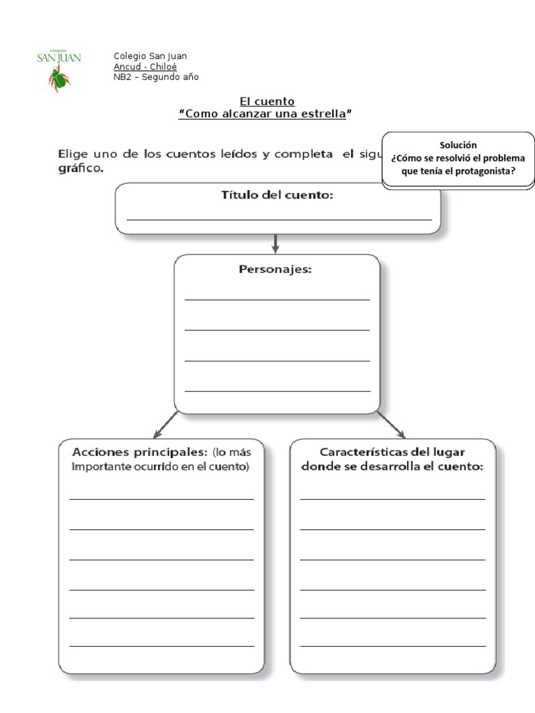 Organizador Grafico, El Cuento Coomo Alcanzar Una Estrella | PDF