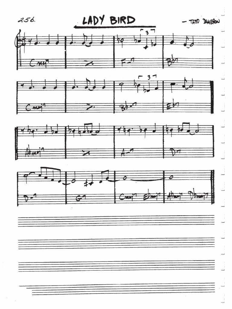 Lady Bird Lead Sheet | PDF