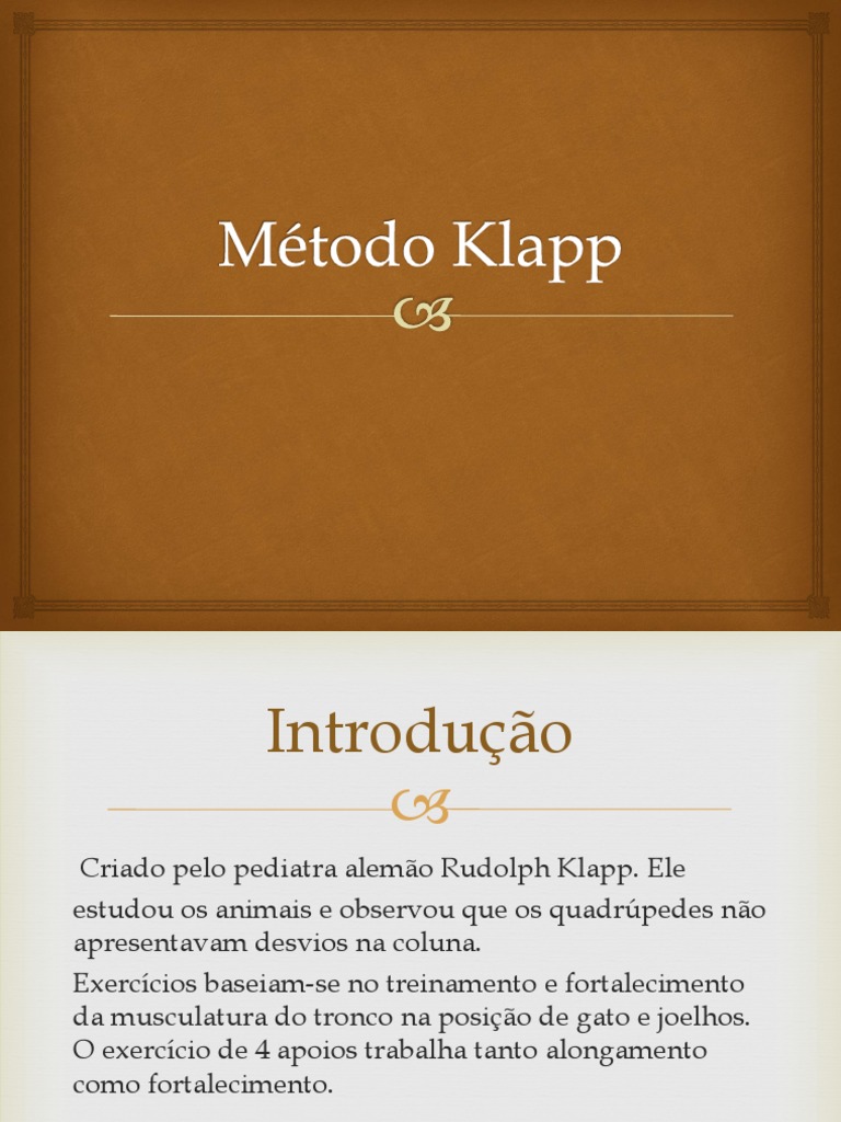 Metodo Klapp | PDF | Joelho | Cães