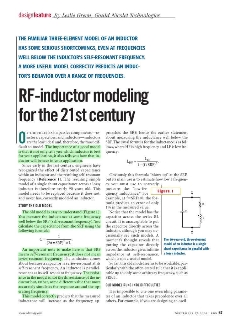 Modeling Inductor | PDF | Inductor | Series And Parallel Circuits