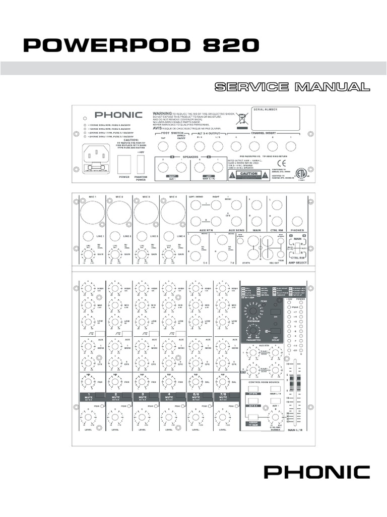 Phonic Powerpod 820 SM | PDF