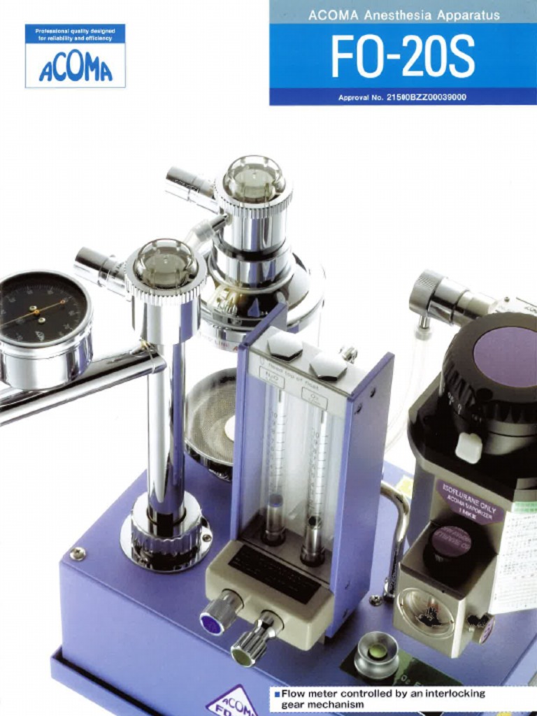 Brosur Acoma Anesthesia FO - 20S | PDF