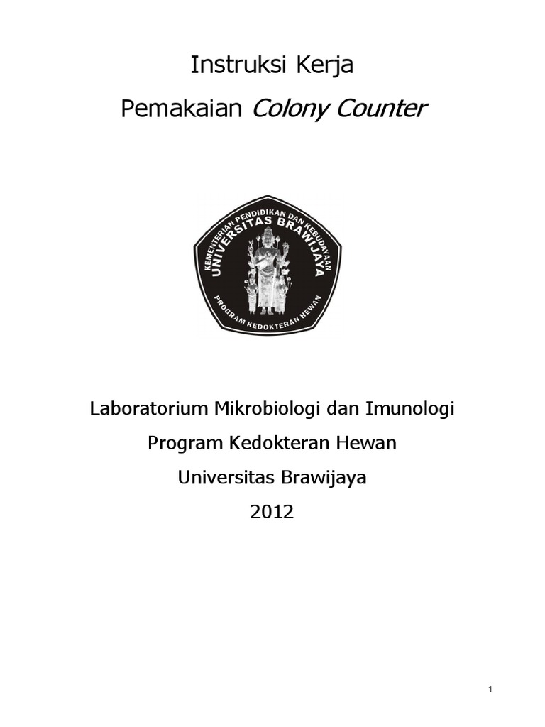 IK Pemakaian Colony Counter PDF | PDF