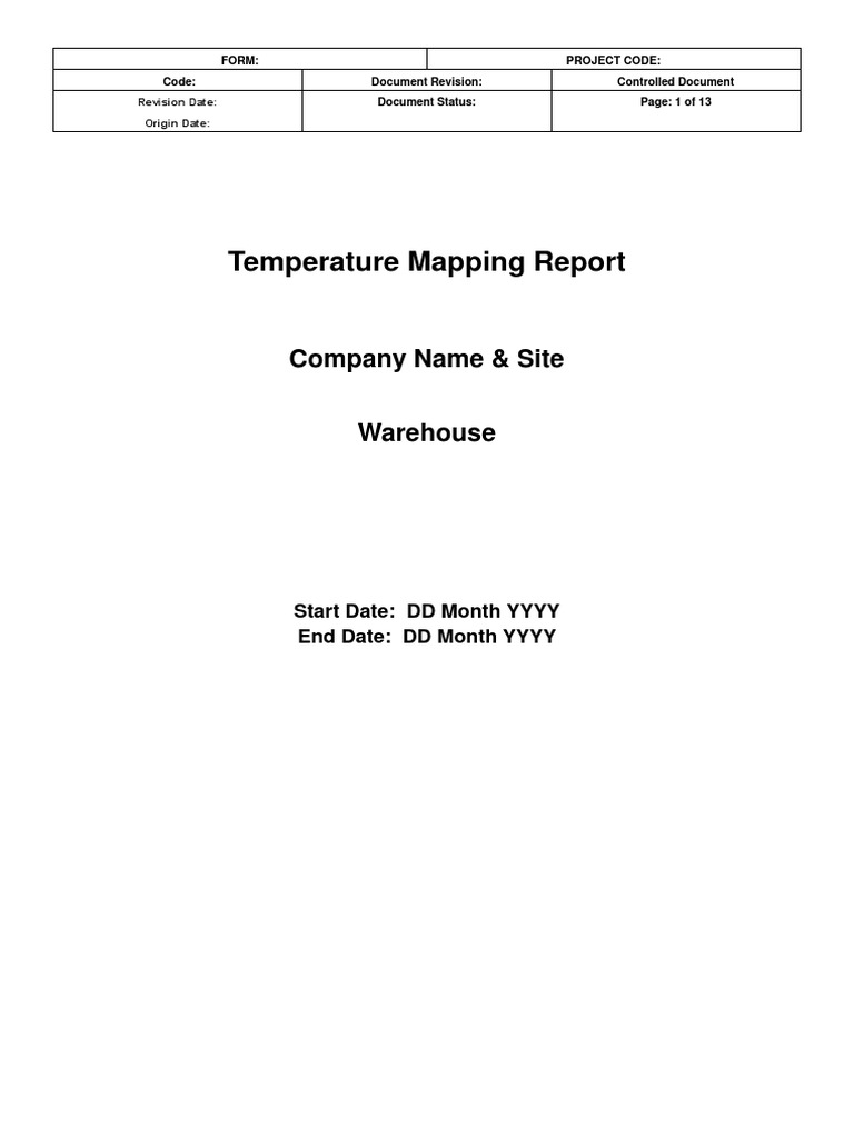Temperature Mapping Report Overview | PDF | Hvac | Warehouse