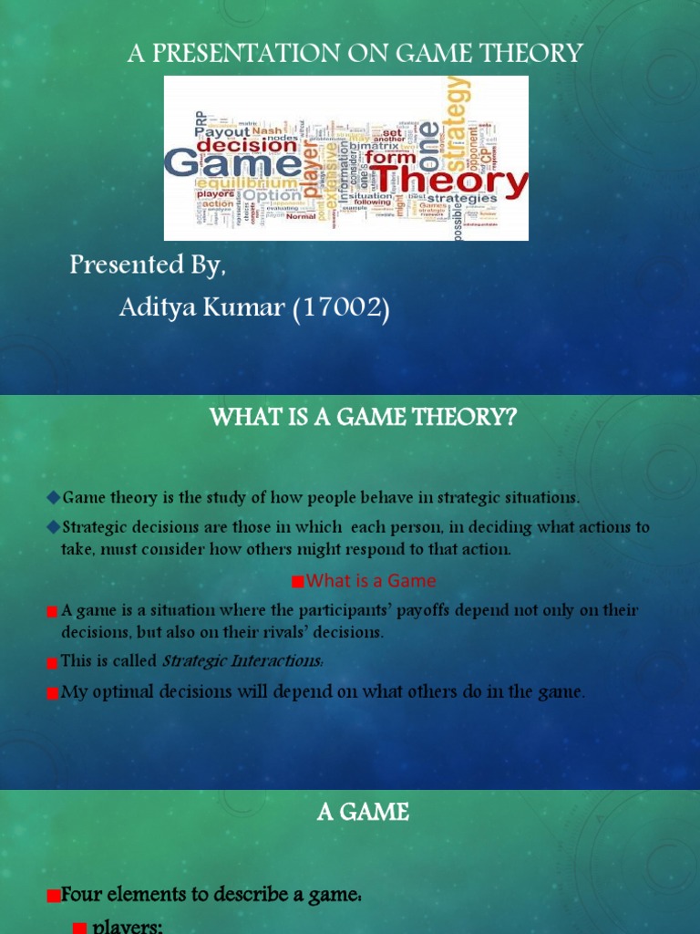 Game Theory | PDF | Competition | Strategic Management