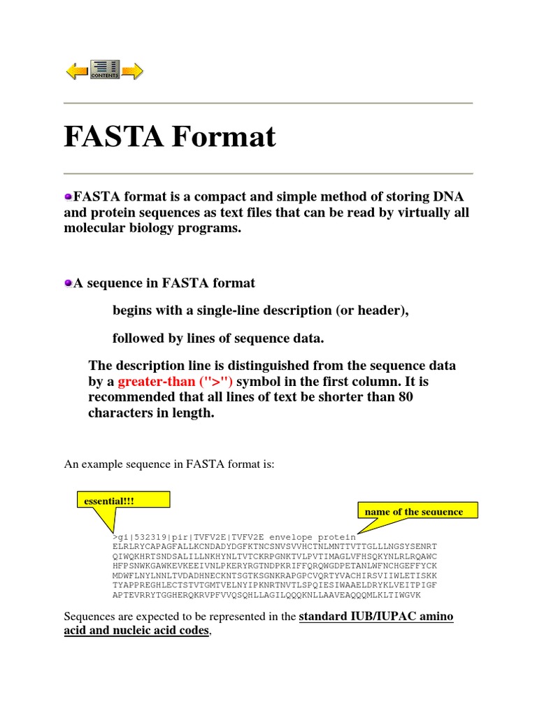 7.3. FASTA Format - 2 | PDF