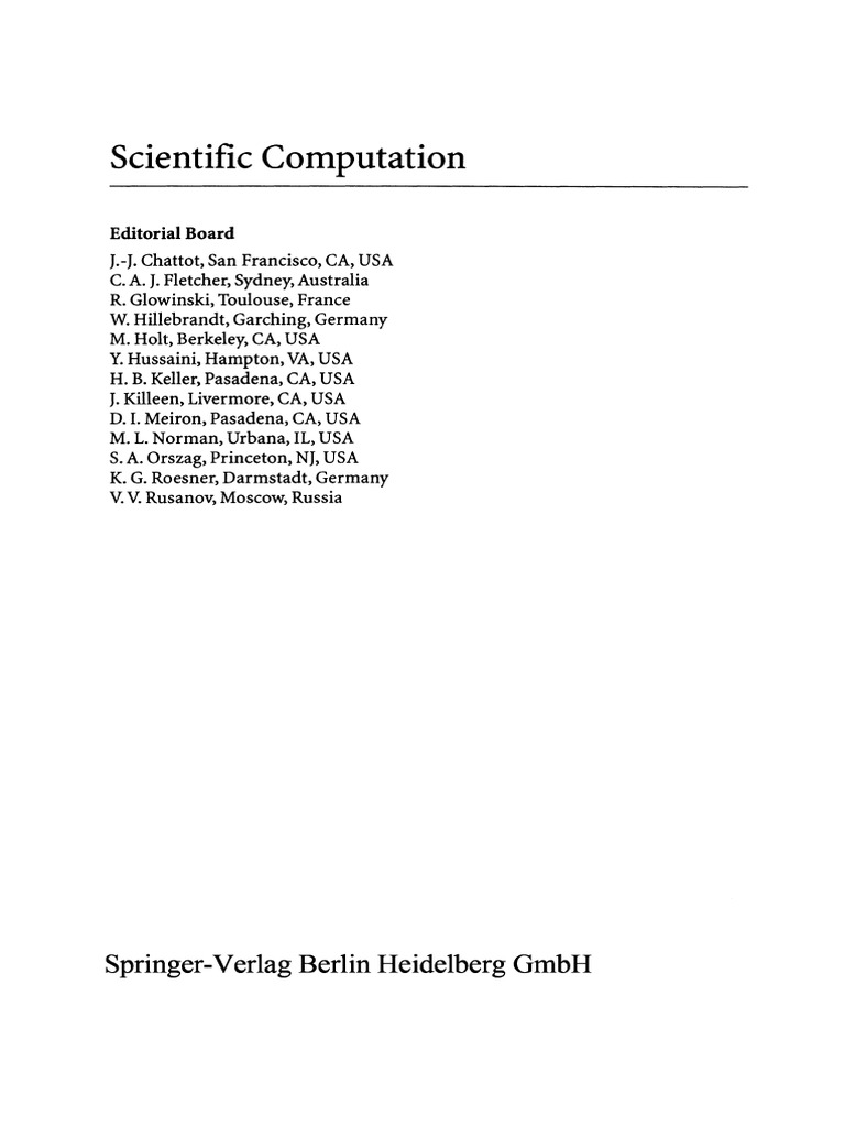 The Least Squares Finite Element Method Theory And Applications In Computational Fluid Dynamics