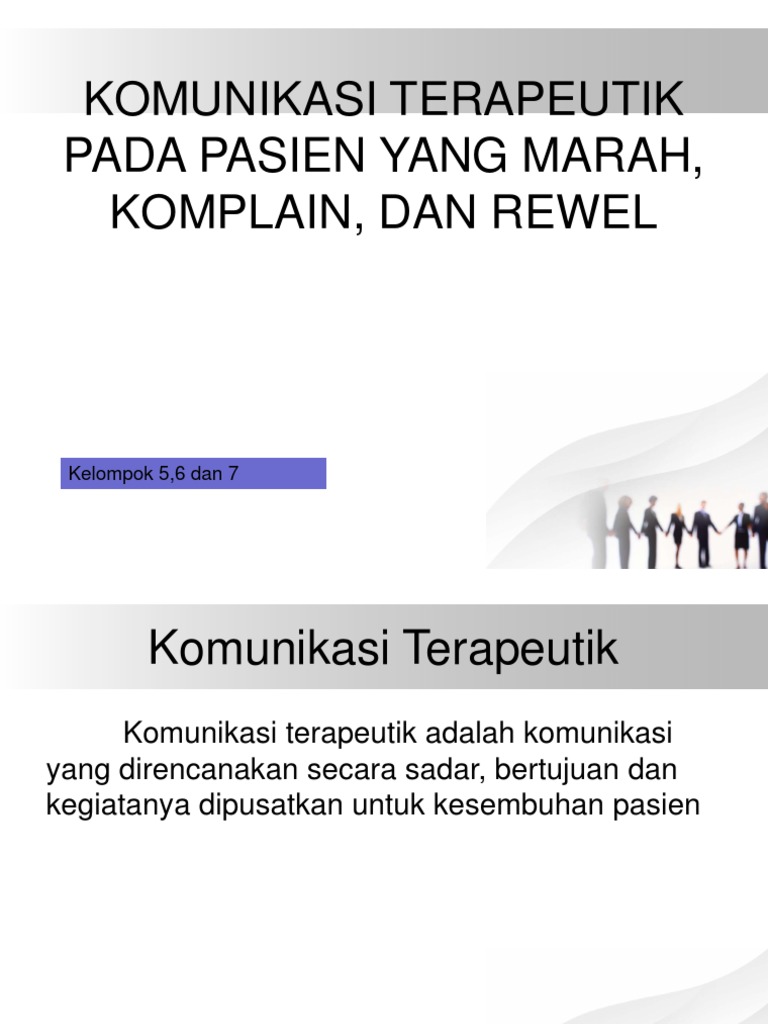 Ibu Dini Komunikasi Terapeutik Pada Pasien Marah Komplain Rewel Okk ...