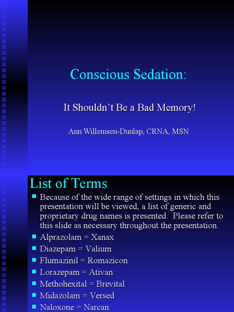 Understanding Conscious Sedation Levels | PDF | Opioid | Benzodiazepine