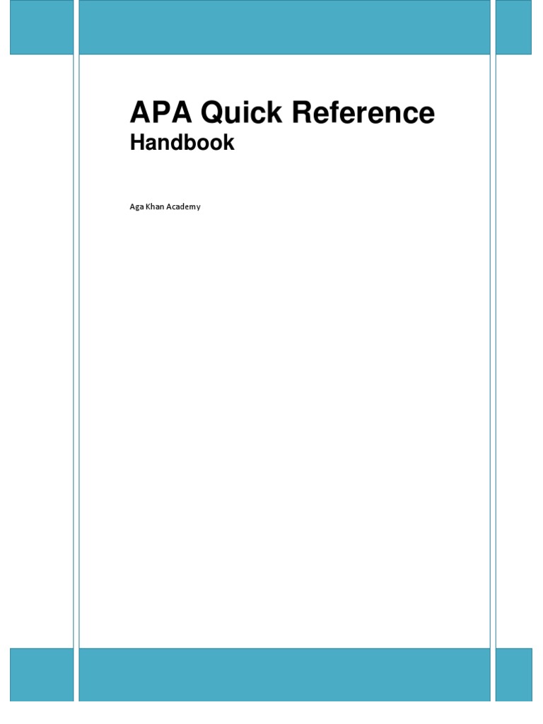 APA Formatting Handbook | PDF | Ellipsis | Citation