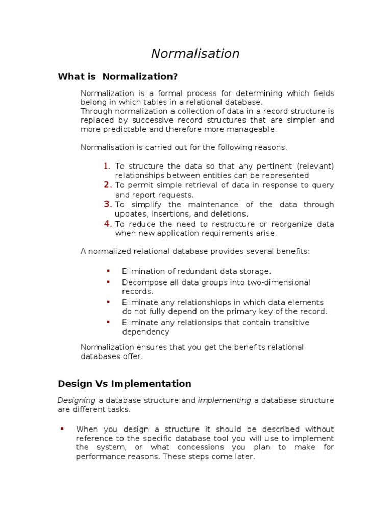 A Comprehensive Guide to Database Normalization: Concepts, Terminology ...