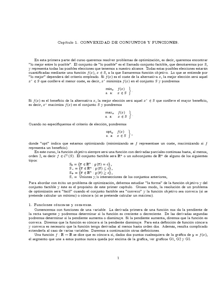 Convexidad de Funciones | Descargar gratis PDF | Conjunto convexo | Derivado