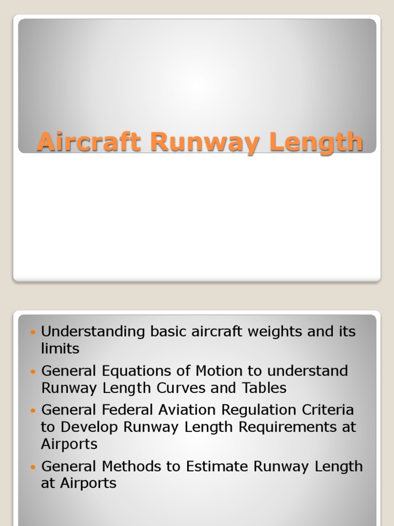 Aircraft Runway Length | PDF | Takeoff | Airspeed