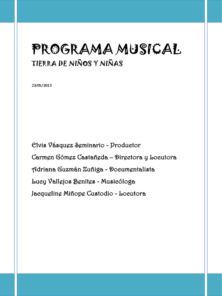 Dossier Del Programa | PDF | Ocio