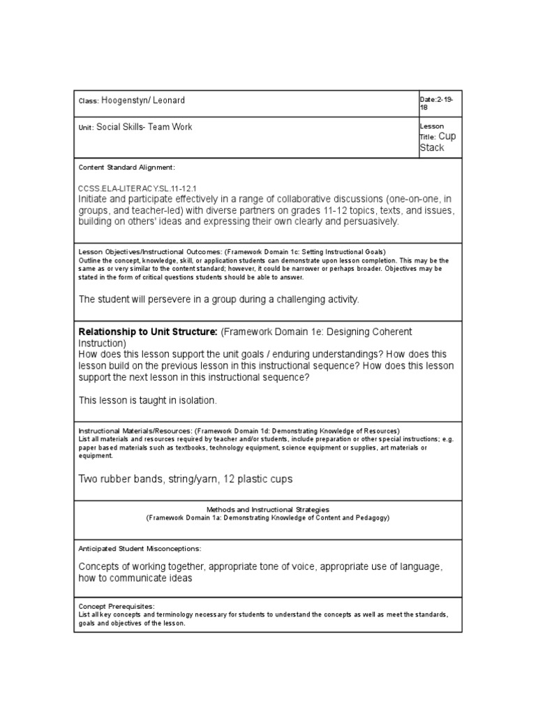 Social Skill Two Lessons | PDF | Educational Assessment | Teachers