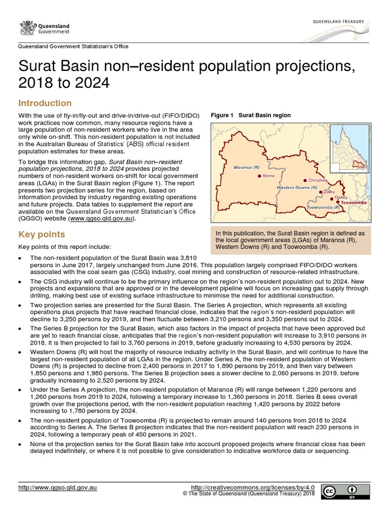 Surat Basin Non Resident Pop Proj 2018 2024 | PDF | Natural Gas | Wind ...