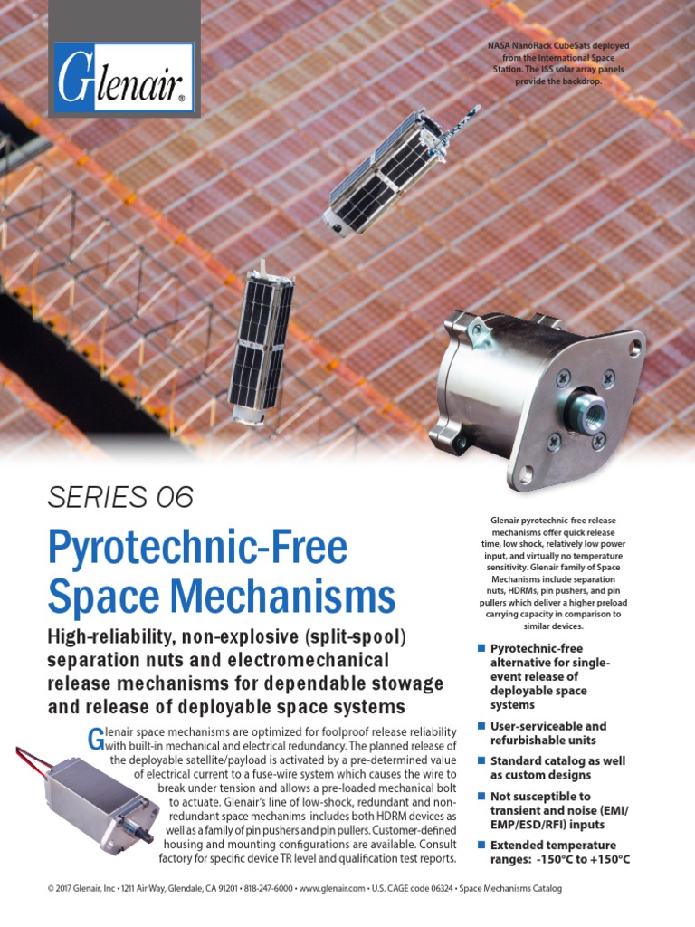 Pyrotechnic Free Space Mechanisms!!!!! | PDF | Spacecraft ...