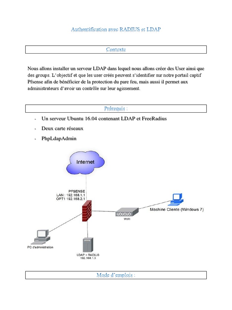 Authentification Avec Radius Et Ldap | PDF | Rayon (géométrie ...