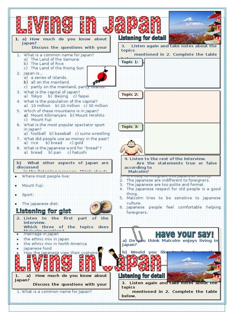 Islcollective Worksheets Intermediate b1 Adults High School Listening ...