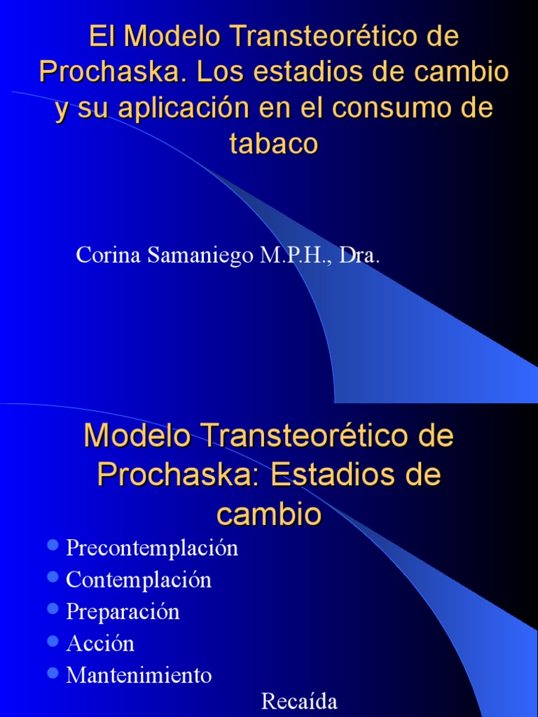 El Modelo Transteorético de Prochaska | Descargar gratis PDF | Tabaco ...