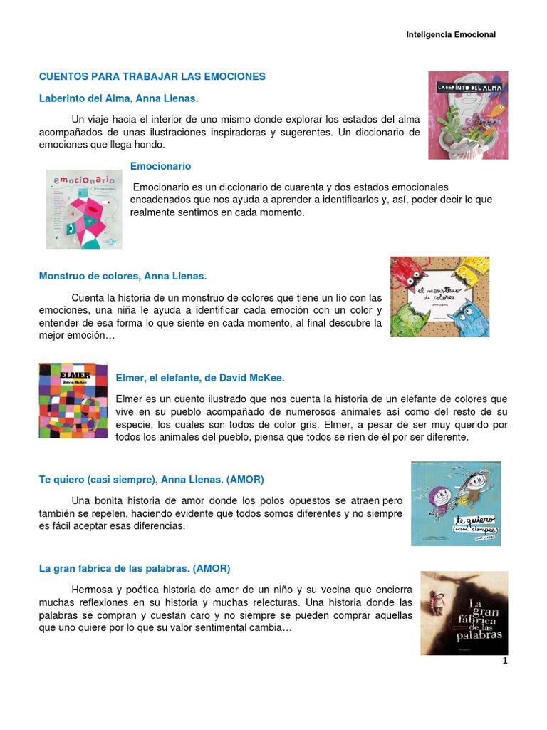 CUENTOS-PARA-TRABAJAR-LAS-EMOCIONES.pdf | Amor | Las emociones