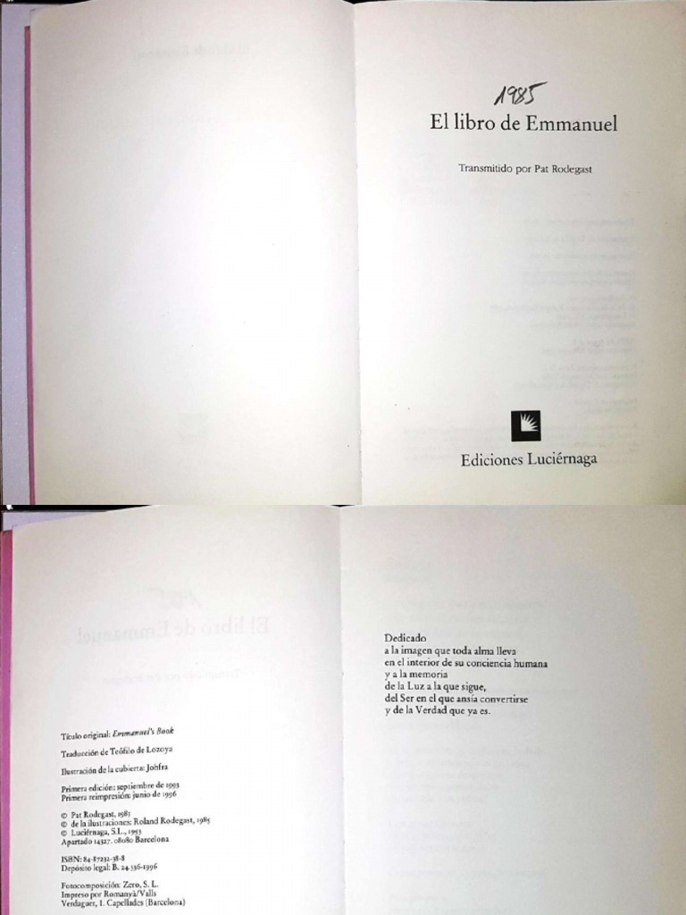 El Libro de Emmanuel. Pat Rodegast | PDF | Alma | Vida