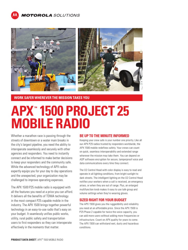 APX 1500 NA Datasheet | PDF | Ultra High Frequency | Decibel