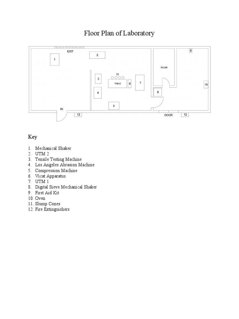 Floor Plan of Laboratory | PDF | Laboratories | Concrete