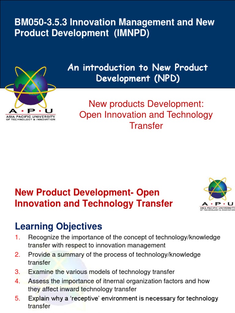 Lecture 10 - Open Innovation and Technology Transfer | PDF | Innovation ...