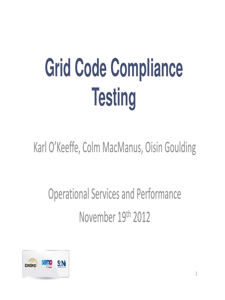 Grid Code Testing | PDF | Electrical Grid | Wind Power