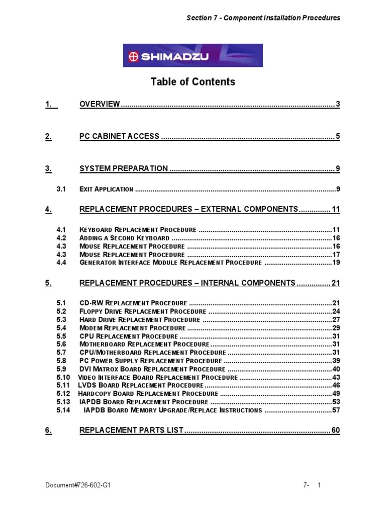 Replacement Procedures | PDF | Personal Computers | Electrical Connector