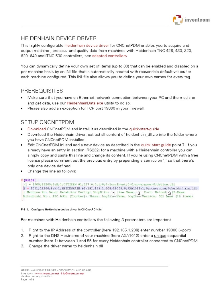 Heidenhain Device Driver | PDF | Parameter (Computer Programming) | Input/Output