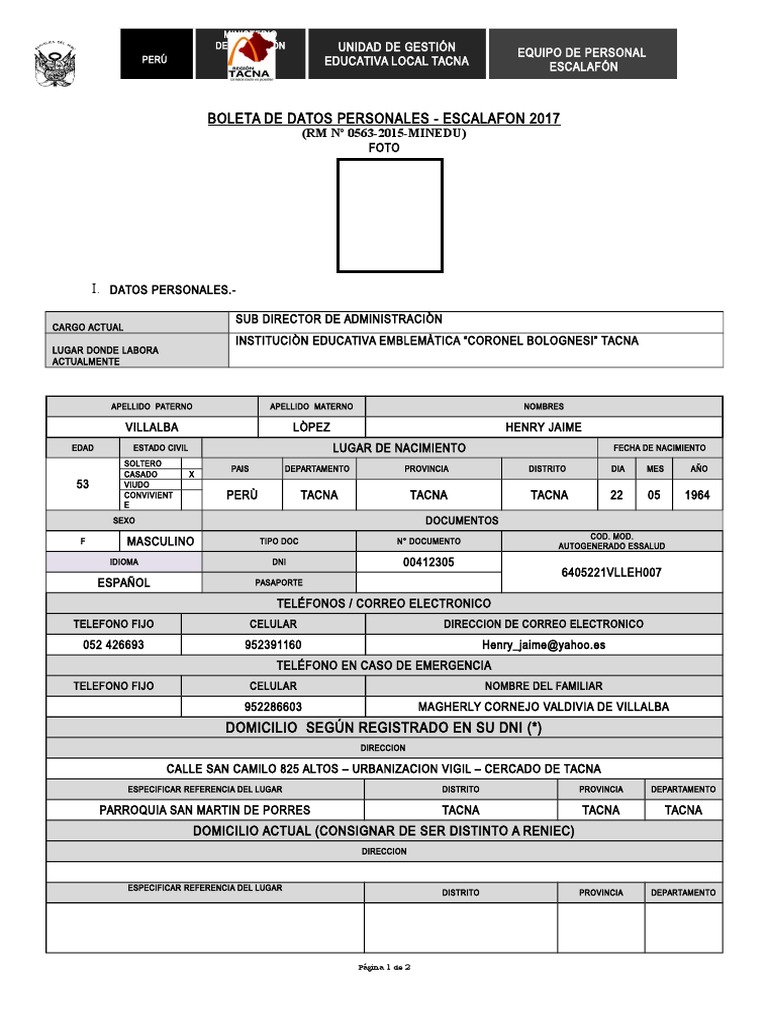 Formato Datos Personales | PDF | Autenticación | Gobierno y personalidad