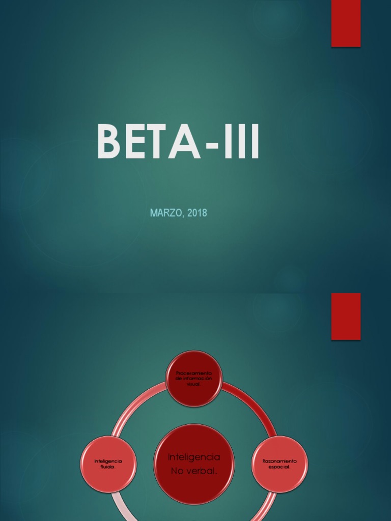 Beta III | PDF | Escala de inteligencia para adultos de Wechsler ...