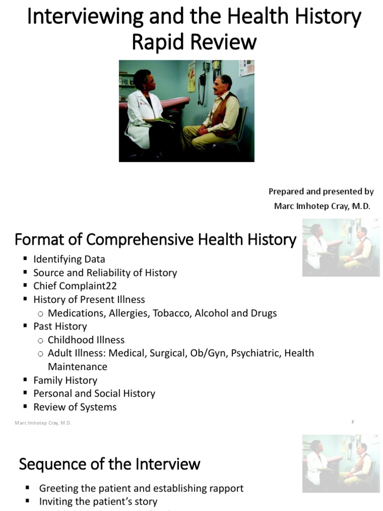 Interviewing and The Health History - Rapid Review | PDF