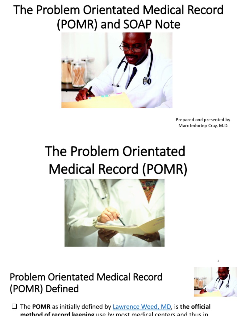 POMR and SOAP Notes | PDF | Medicine | Clinical Medicine