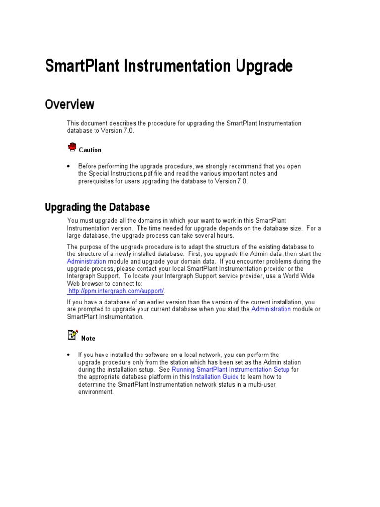 Smartplant Instrumentation Upgrade: Upgrading The Database | PDF | Microsoft Sql Server | Databases