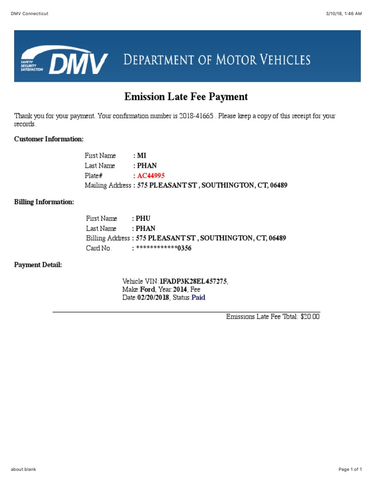 DMV Connecticut | PDF