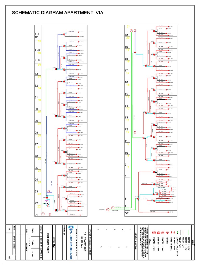 Schematic Diagram Apartment Via: To Combiner | PDF | Electronic ...