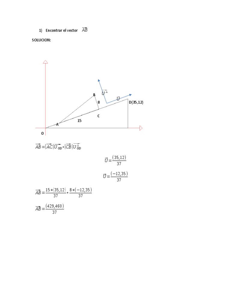 1) Encontrar El Vector Solucion | PDF