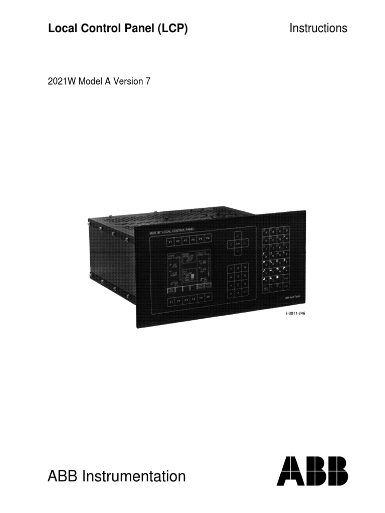 ABB Instrumentation: Local Control Panel (LCP) | PDF | Computer Data ...