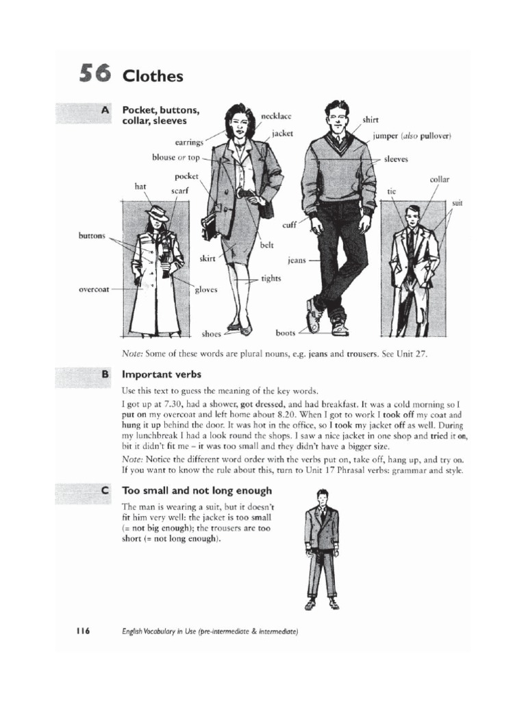 Clothes Eng in Use Pre Intermediate | PDF | Psycholinguistics | Linguistics