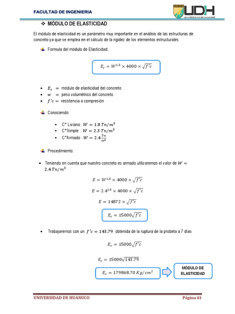 Modulo de Elasticidad | PDF