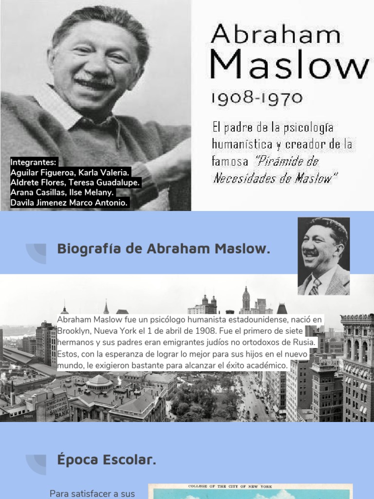 Abraham Maslow | PDF | Sicología | Conceptos psicologicos